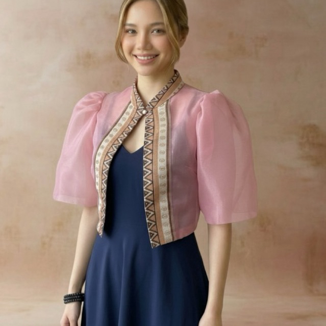 MODERN FILIPINIANA Bolero Puff-sleeves ASEAN-inspired office look ...