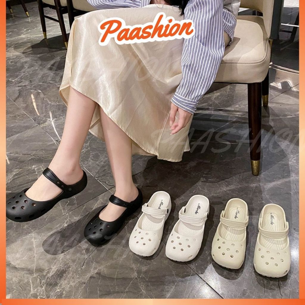 Paashion Casual Double Strap Aesthetic Platform Slides With Magic Tape ...