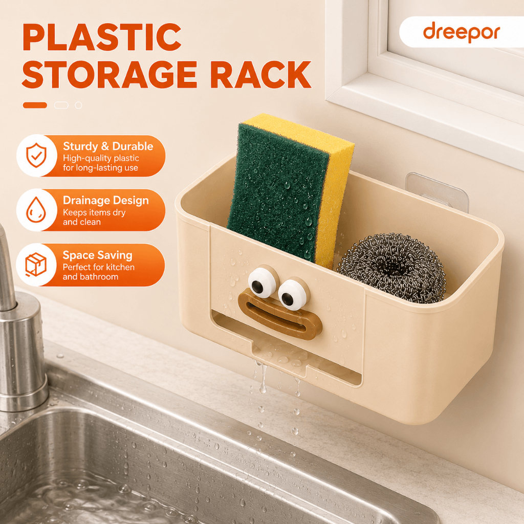 Dreepor Large Capacity Drain Rack Kitchen Counter Organizer with ...