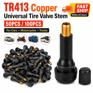 【Limited-Time Offer】100PCS TR413 Tubeless Tire Valve Stem Rubber Pito ...