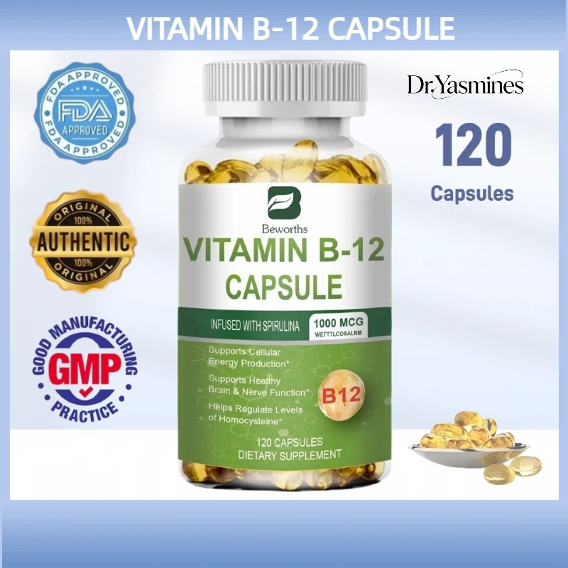BEWORTHS Vitamin B Complex Capsules With(VitaminB2, B6, B12) Increase ...
