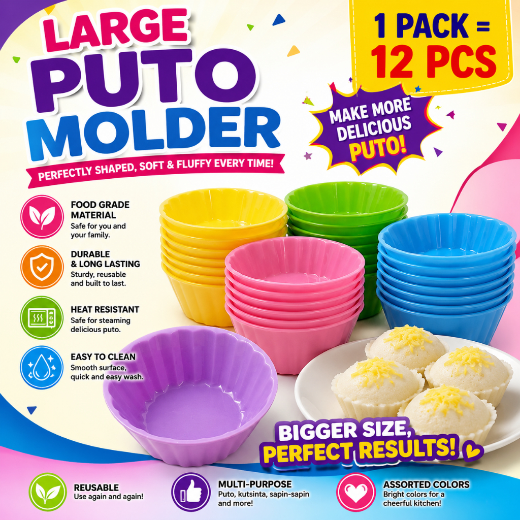 Colorful Plastic Puto Mold | Reusable Steamer Cup for Puto Kutsinta ...