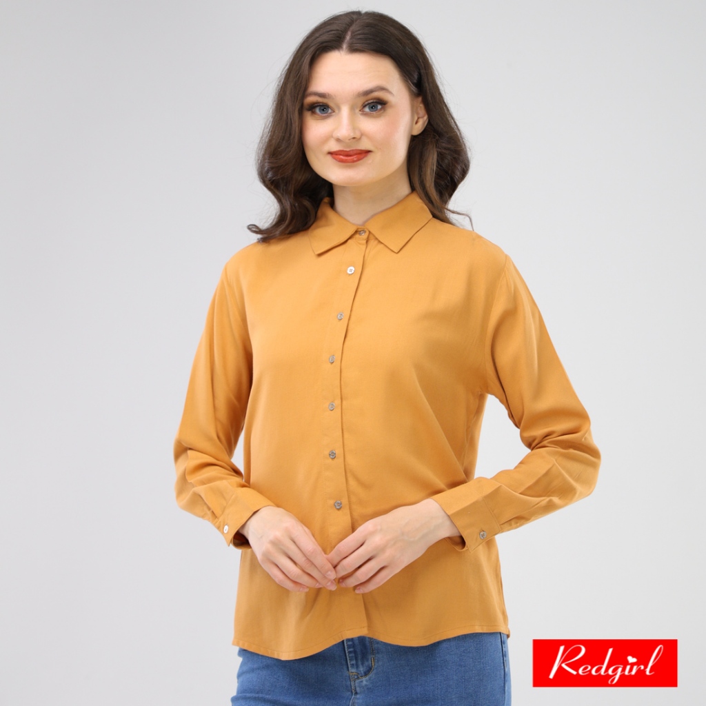 Redgirl Bold Twill Long Sleeves Collared Blouse RSFT04-0166 [Blouse for ...