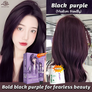 STYLEFIT Black Purple Hair Dye–No Bleach Needed, Long-Lasting Shine ...