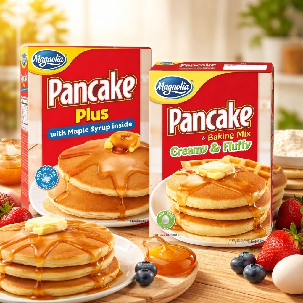 Magnolia Pancake Plus Mix 480g with Maple Syrup / Creamy & Fluffy ...