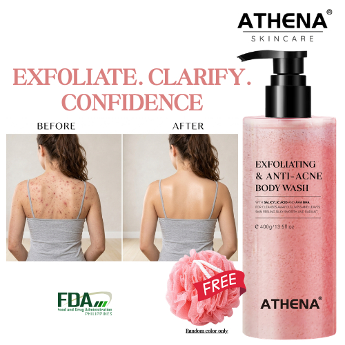 Athena Exfoliating & Anti-Acne Body Wash with Salicylic Acid, AHA BHA ...