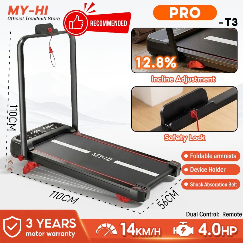 MY-HI Treadmill Electric Walking pad Treadmill foldable Treadmill Flat ...