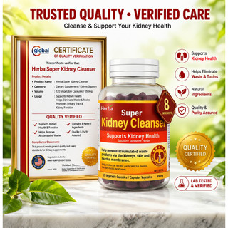Herba Super Kidney Cleanser Capsules 120s 650mg Herbal Detox Kidney ...