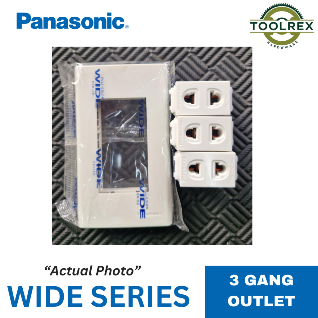 PANASONIC WIDE SERIES 3 GANG OUTLET SET | Shopee Philippines