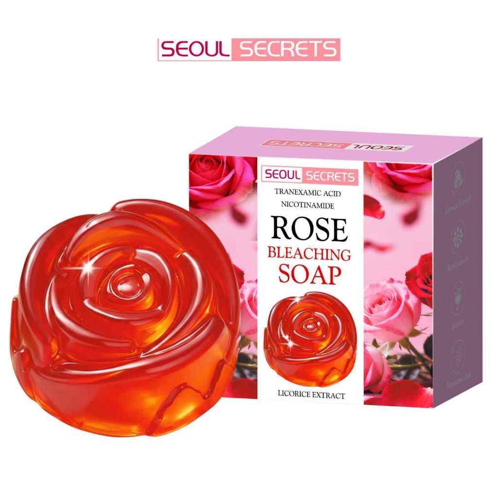 B1T1 ROSE Bleaching Soap FDA Approved with Whitening Booster Tranexamic ...