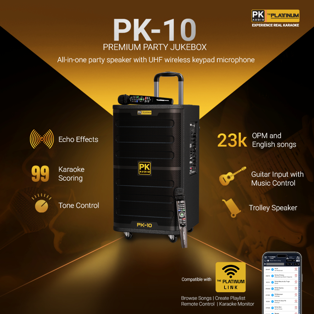 Platinum Karaoke PK10 Pro Party Jukebox Bluetooth Speaker | Shopee ...