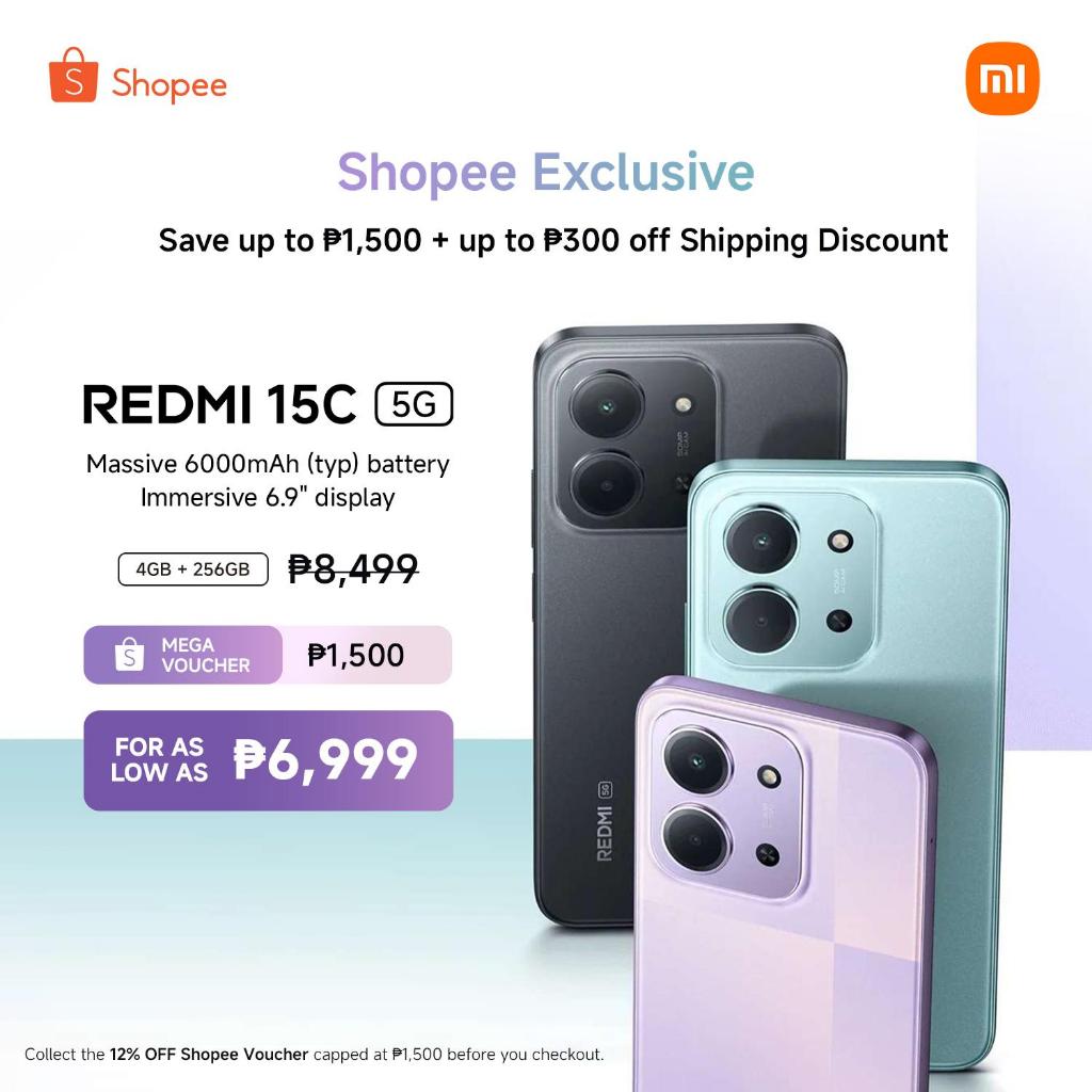 [BEST-SELLER] Xiaomi Redmi 15C 5G 4+256GB Mobile Phone | Shopee Philippines