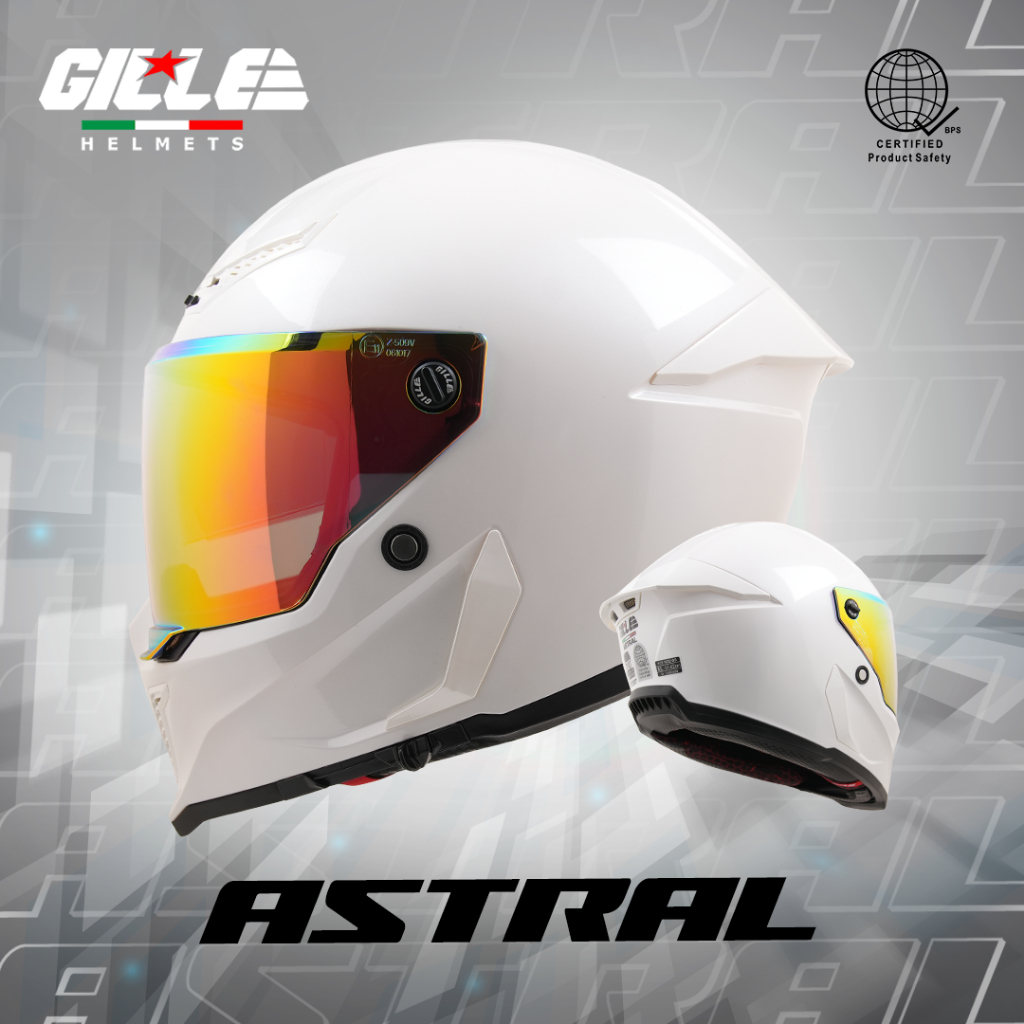 GILLE ASTRAL Revo Lens Full Face Dual Visor Motorcycle Helmet | Shopee ...