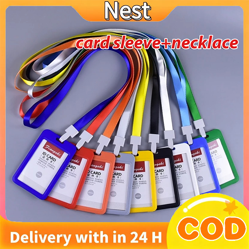 NEST Work Card Holders Vertical ID Card Holder Double Sided Waterproof ...