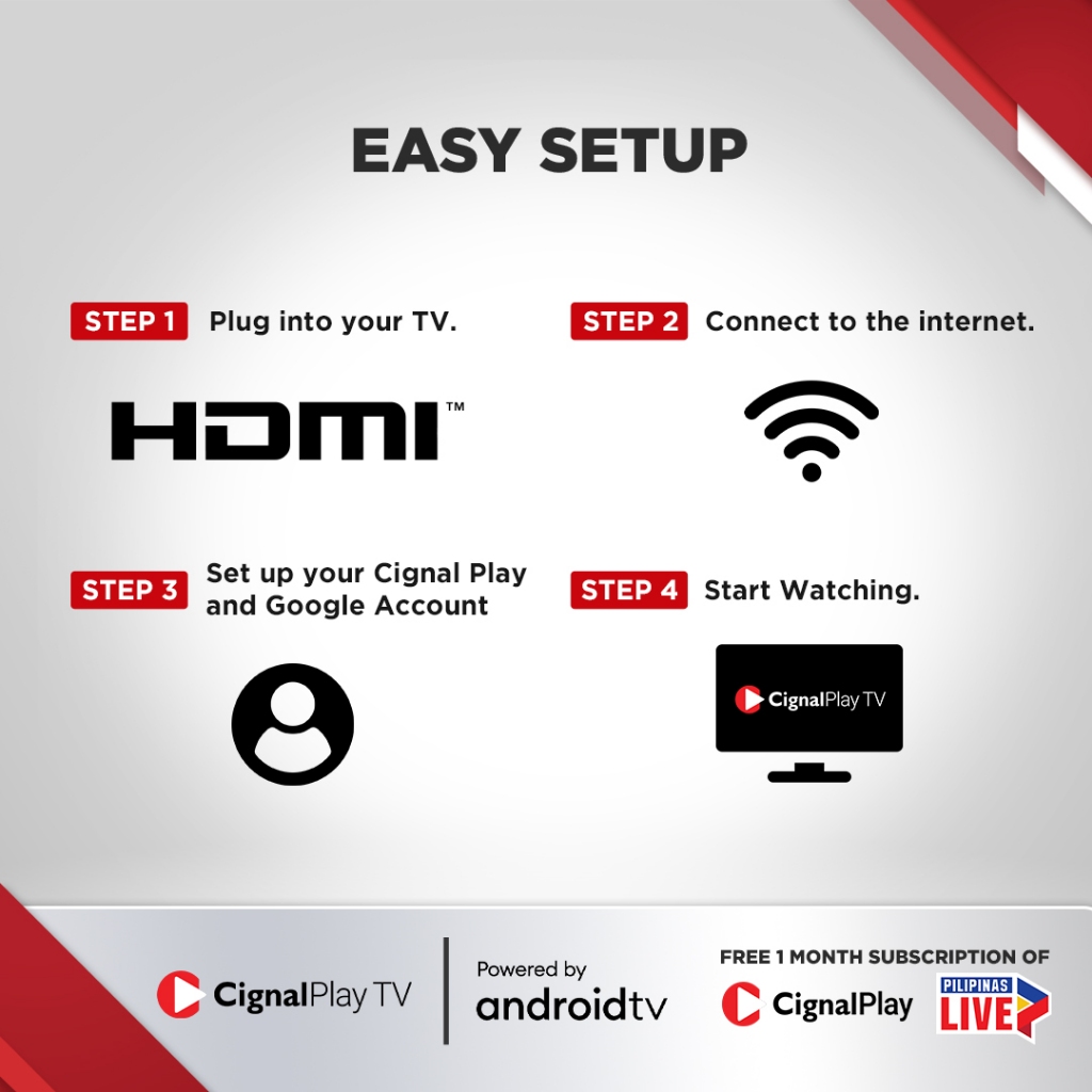 Cignal Play TV Android Box 4K Dolby Android 12 Bluetooth TV Channels ...