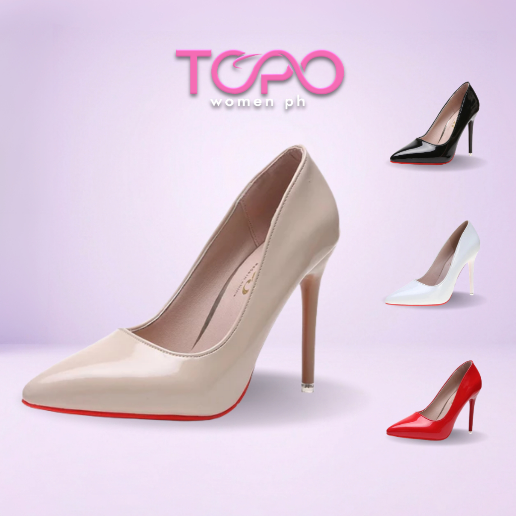 TOPO WOMEN PH Korean Style School Stilettos Pointed Close Formal ...