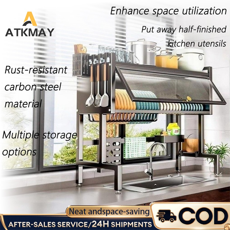 Dish Cabinet Rack Kitchen Storage Multifunctional drain rack cabinet ...