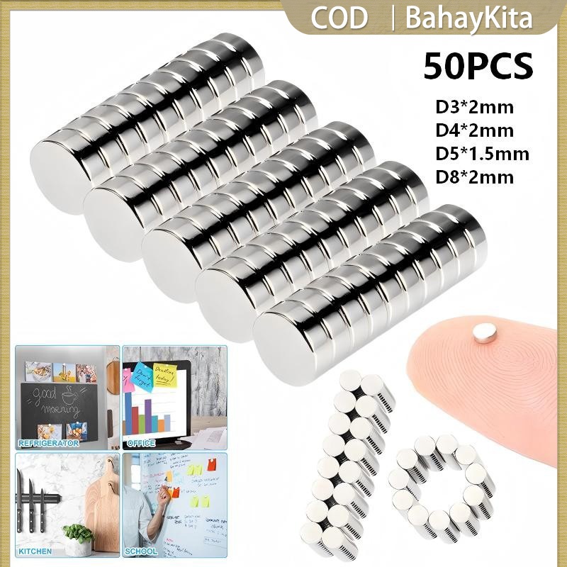 50PCS Neodymium Magnets Small Disc Strong Magnetic For DIY Crafts ...