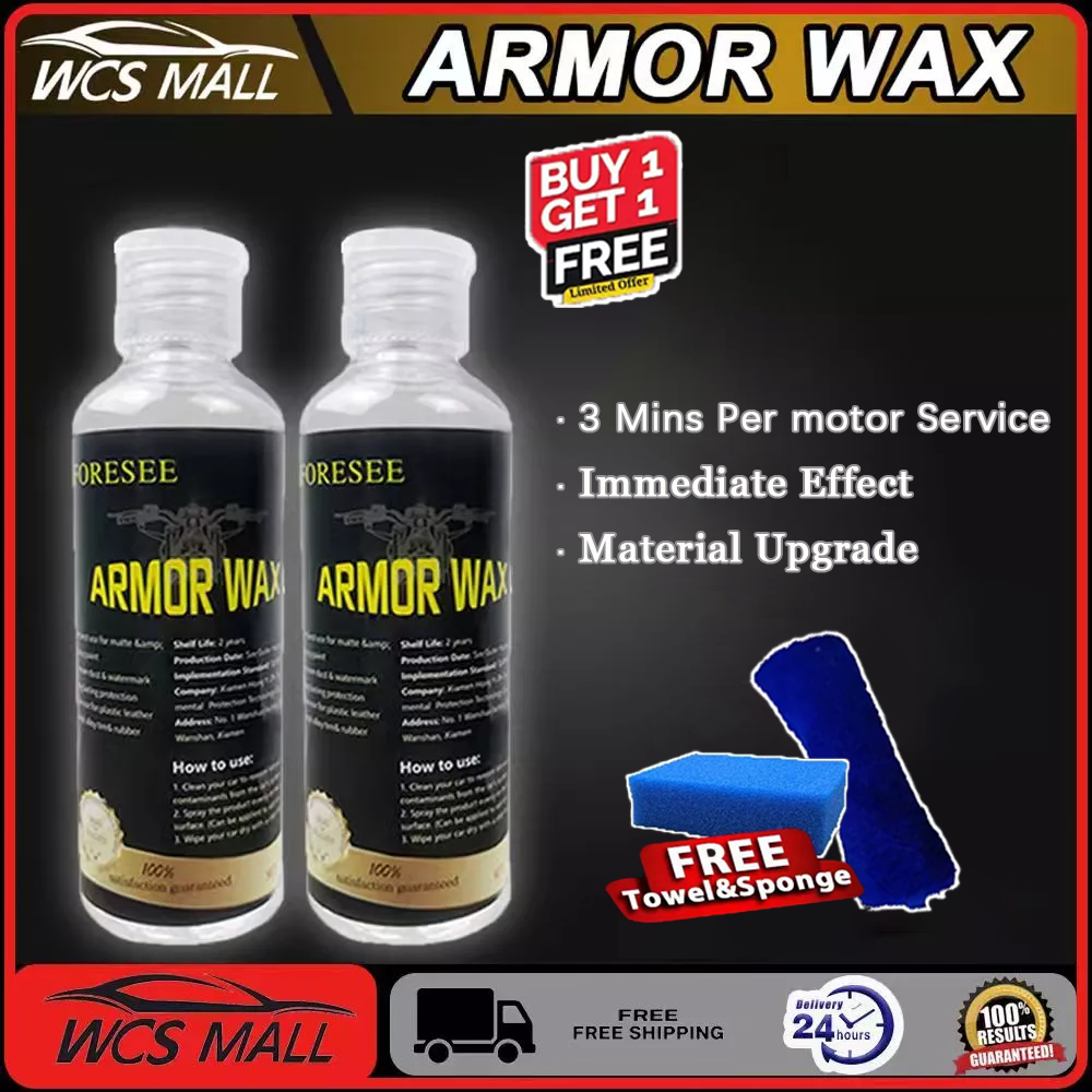 FORESEE ARMOR WAX for MATTE & GLOSSY PAINT, FREE TOWEL AND Sponge, NEW ...