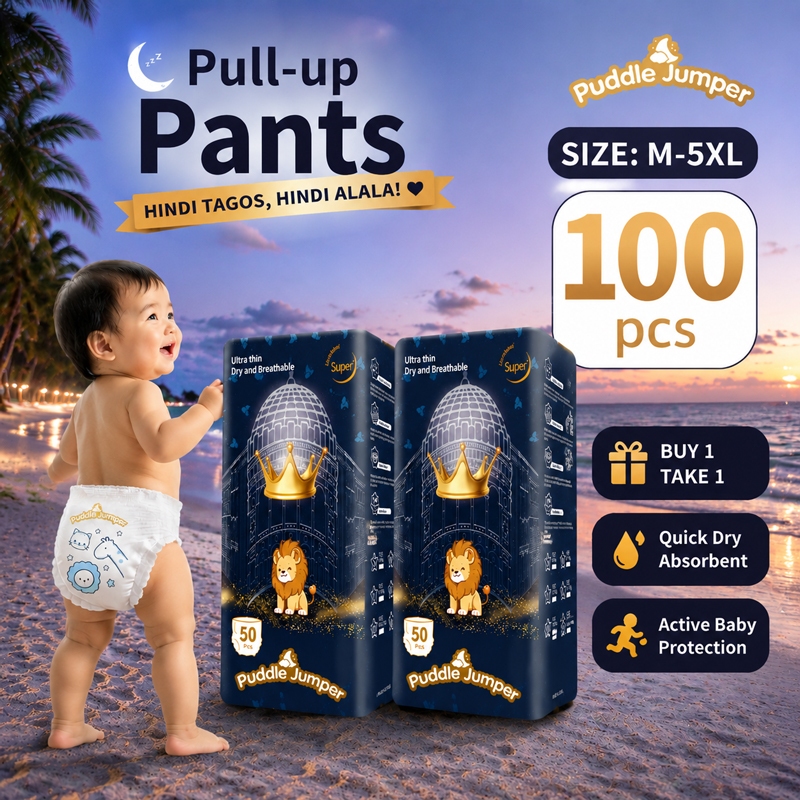 【BUY 1 TAKE 1】100PCS Diaper Pull-up Pants M-5XL Leak Proof Overnight ...