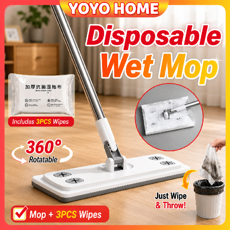 Floor Mop Disposable Wet Dry Paper Refill Flat Mop Cloth for Floor ...