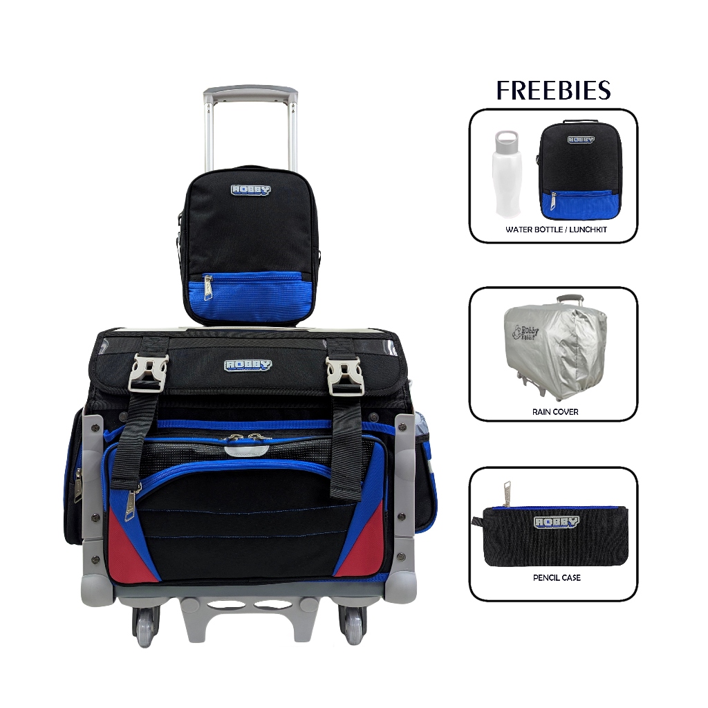 Robby Rabbit Slate Gear Large House-Type Trolley Bag (Blue/Red ...
