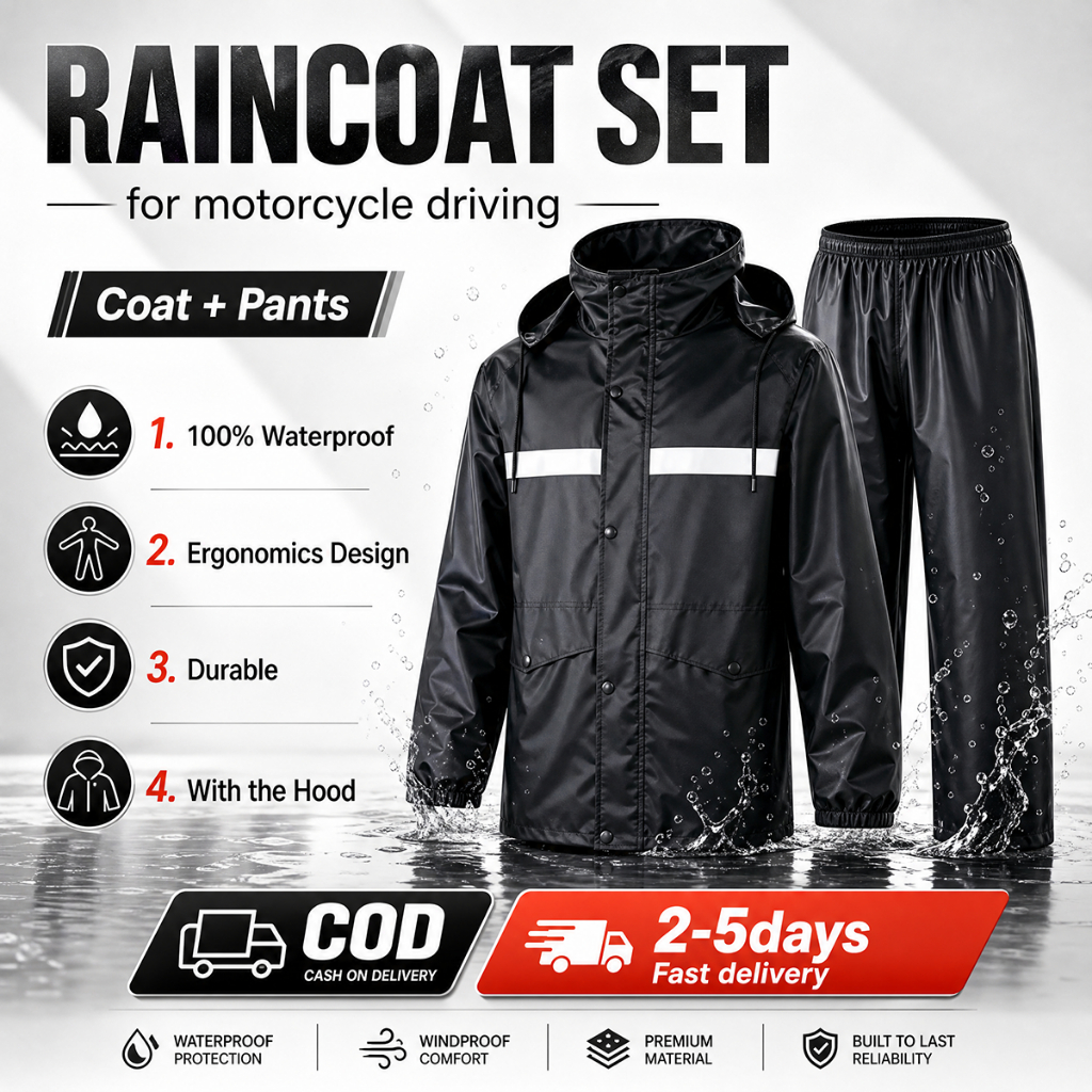 Men&Women Raincoat Set for Motorcycle Motorbike Waterproof Suit ...