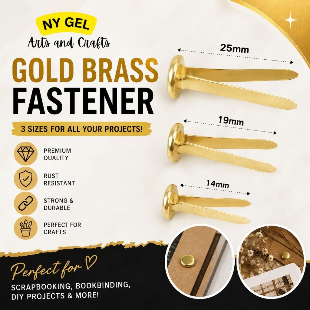 GOLD Brass Fasteners Brass Metal Paper Fasteners for Craft ...