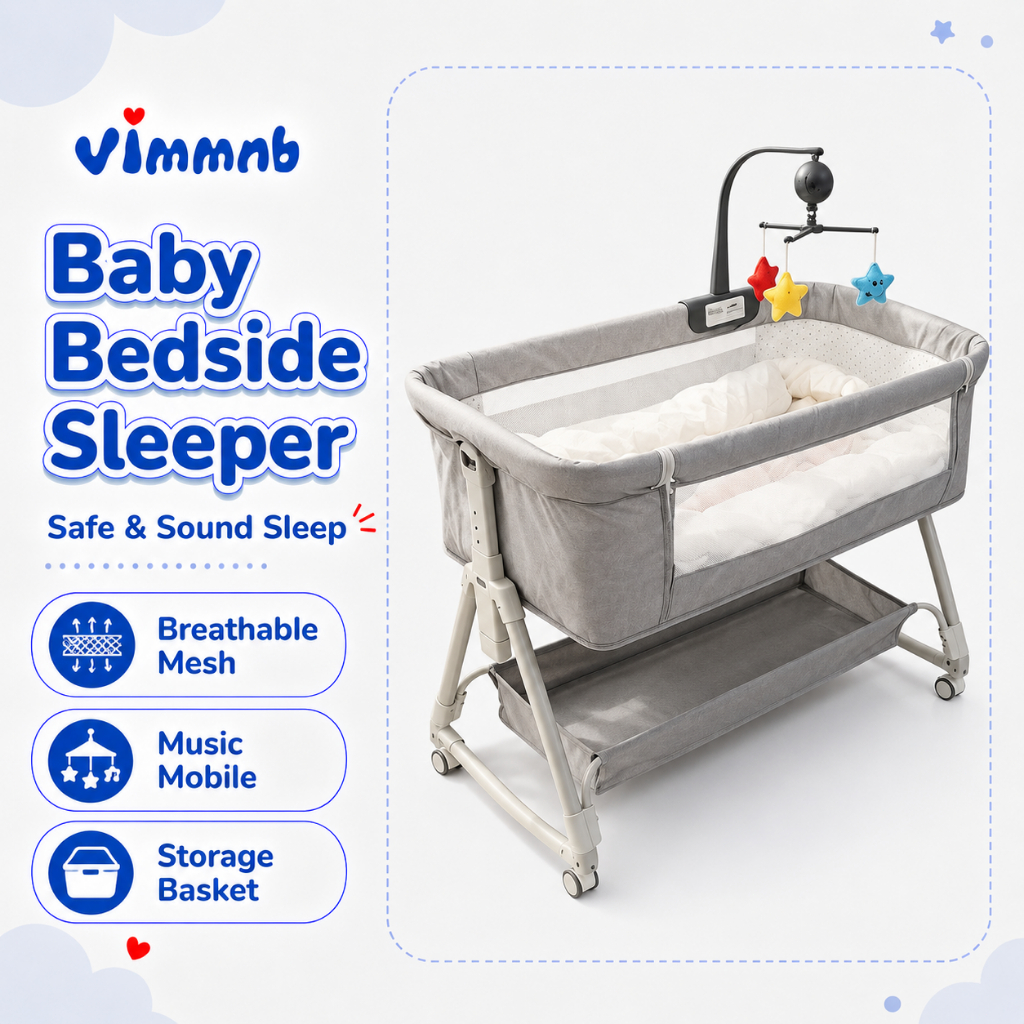 Baby Cradle Swing with Crib Mobile Portable Bassinet with Mosquito Net ...