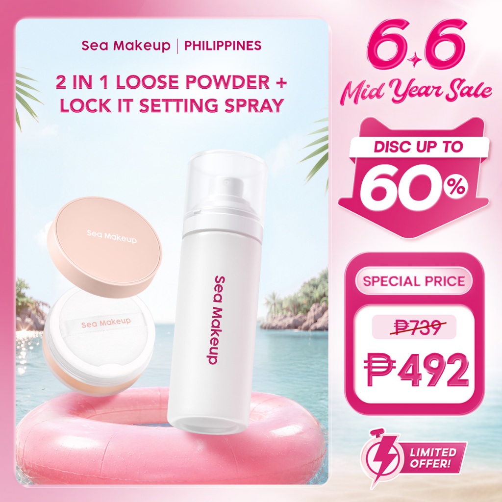 Sea Makeup 2in1 Loose Powder + Lock It Matte Setting Spray - Oil ...