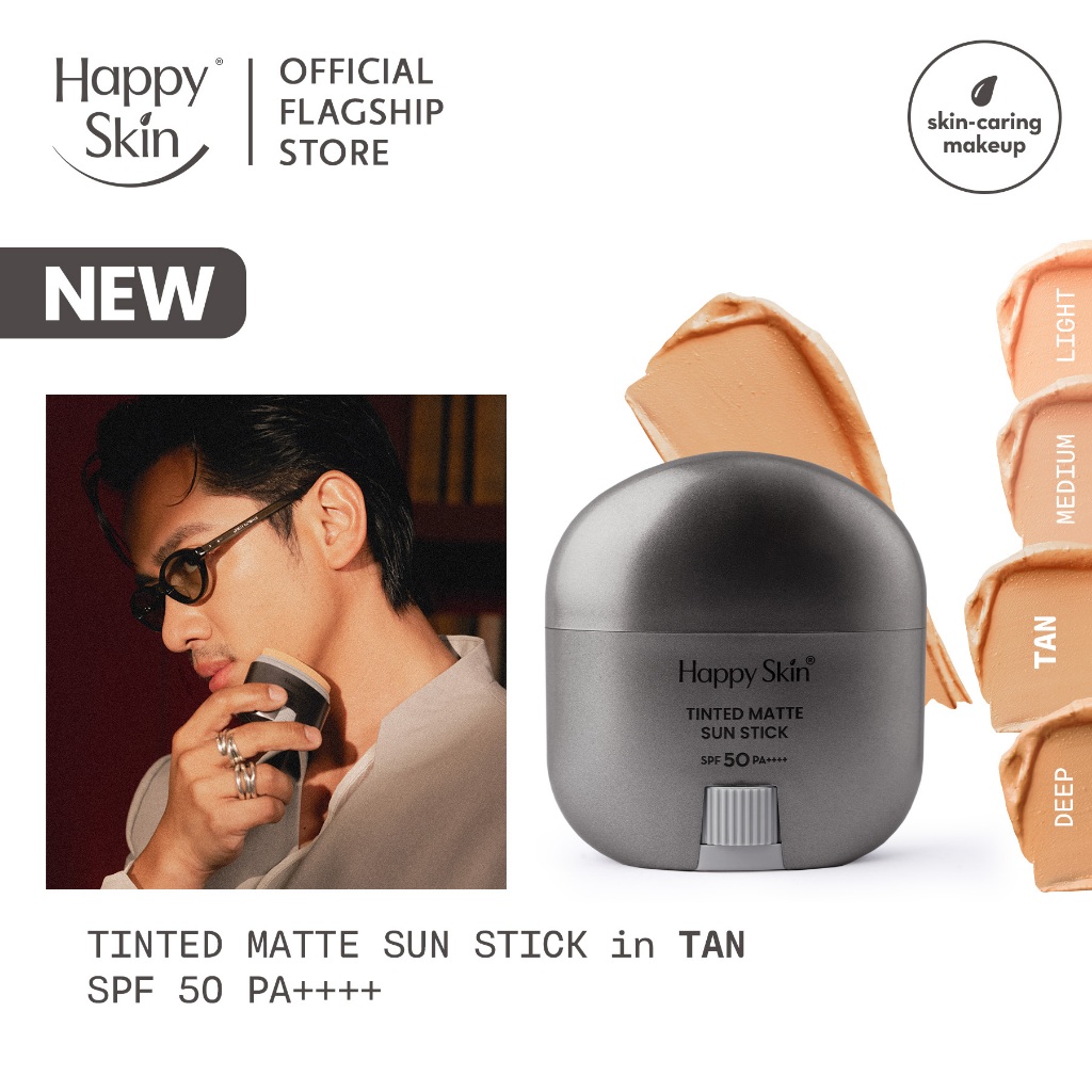Happy Skin x David Tinted Matte Sun Stick SPF 50 PA++++ | Shopee ...