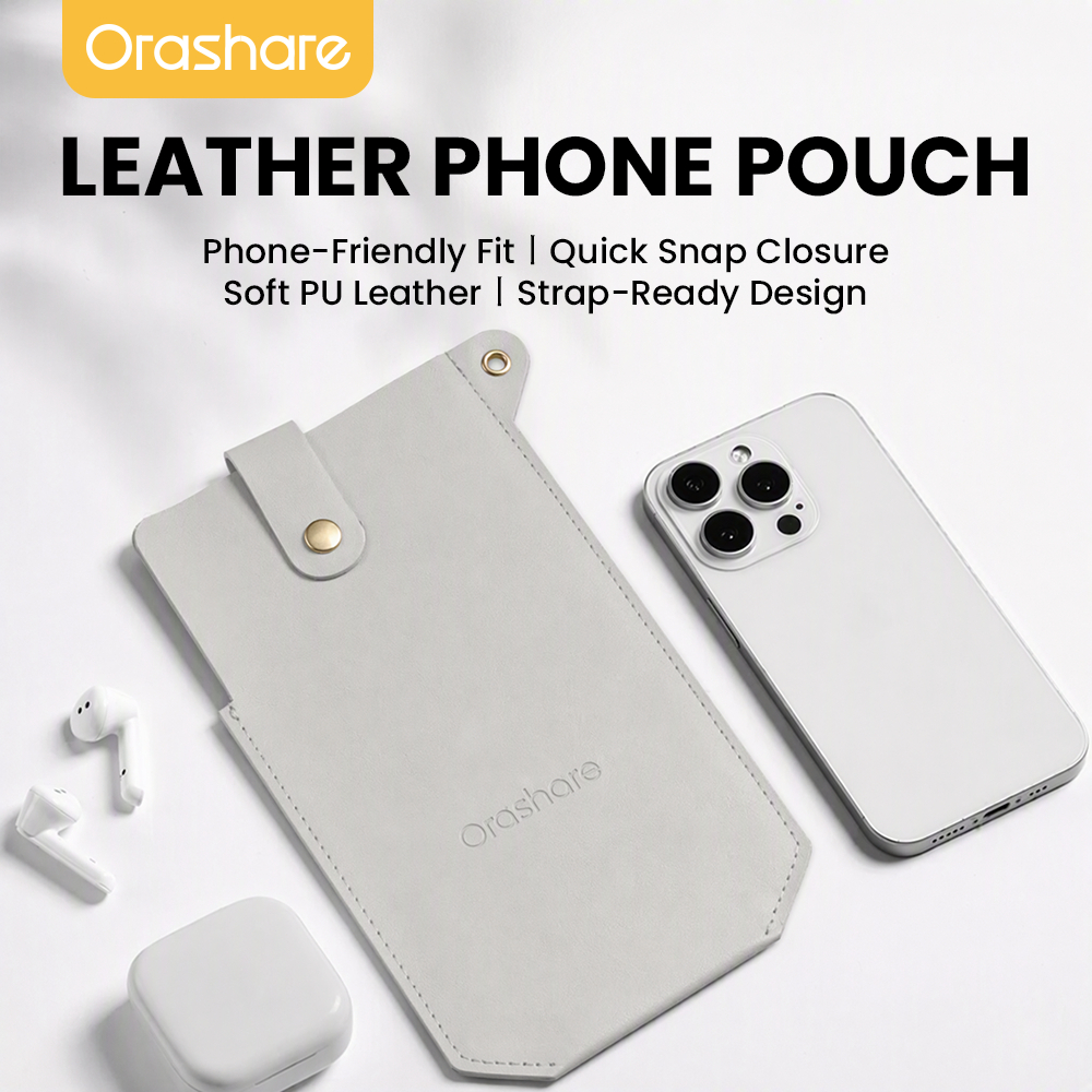 Orashare OB12 Leather Phone Pouch PU Water Resistant Snap Button Soft ...