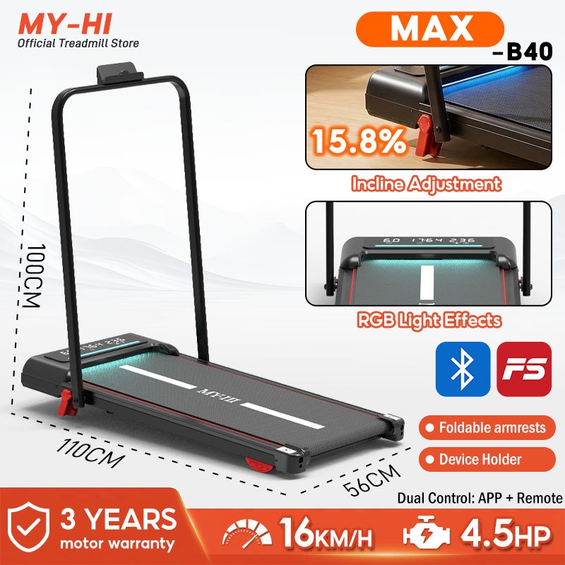 MY-HI Treadmill Electric Walking pad Treadmill foldable Treadmill Flat ...