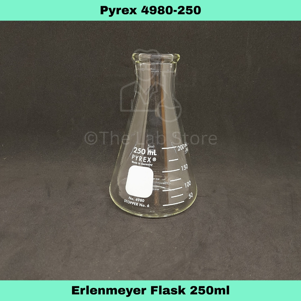 250mL PYREX Erlenmeyer Flask, Glass, Heavy Duty | Shopee Philippines