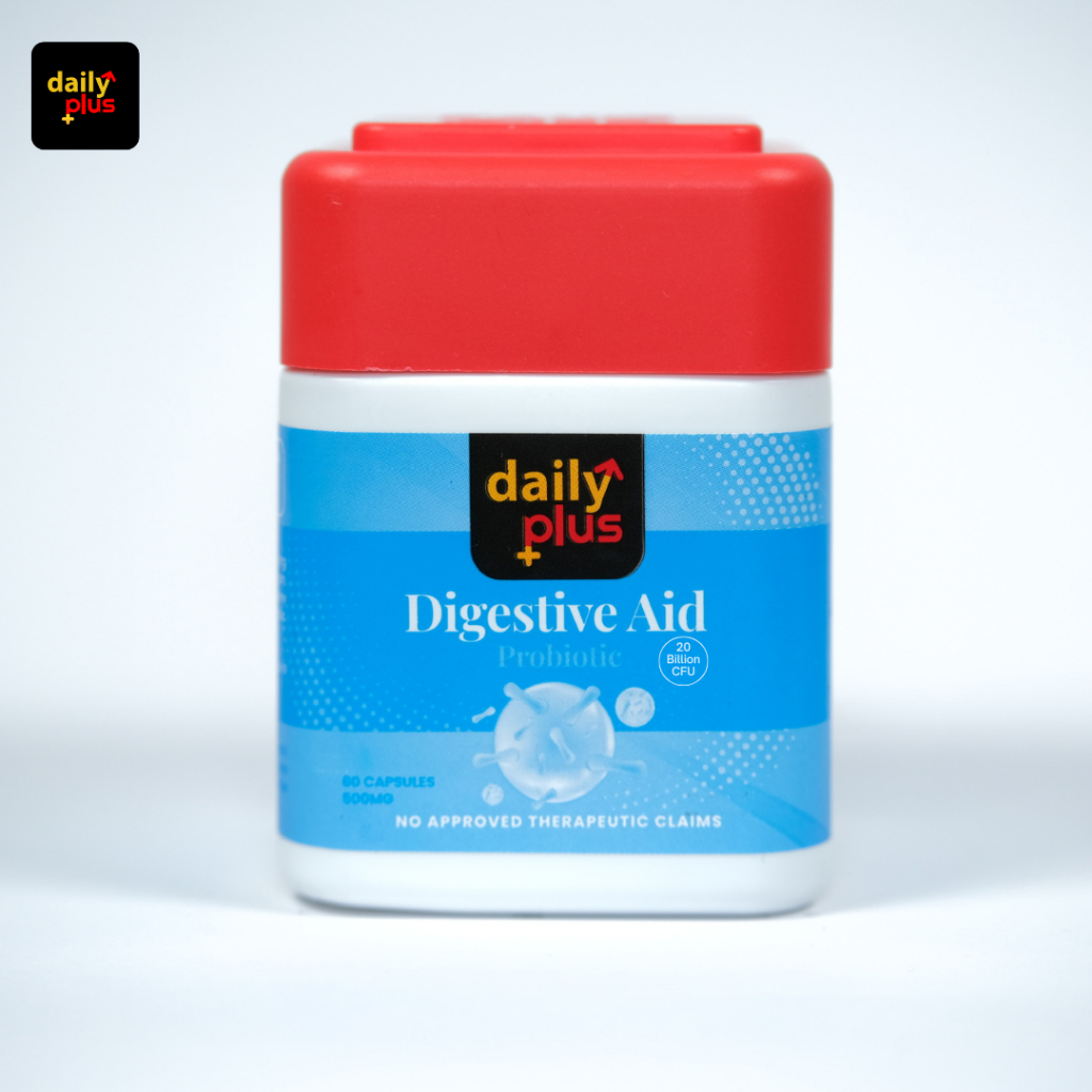 Daily Plus Digestive Aid Probiotic Capsule Supplement For Adult ...