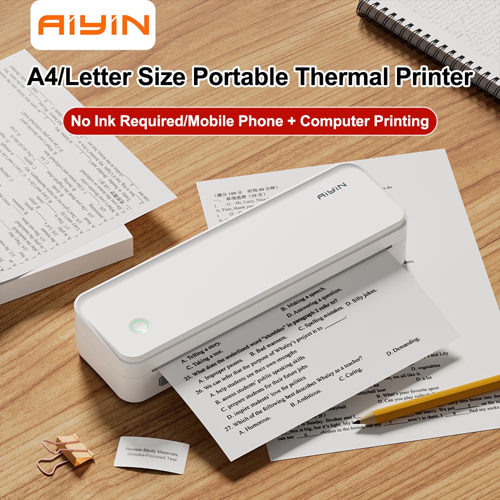 Aiyin A4L printer supports A4/Legal/Letter/hard copy paper printing ...
