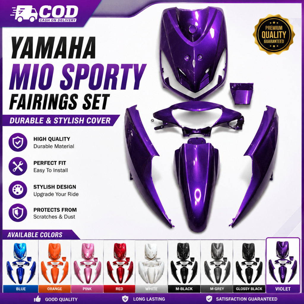 【COD】Yamaha Mio Sporty Fairings Set - Durable and Stylish Cover ...