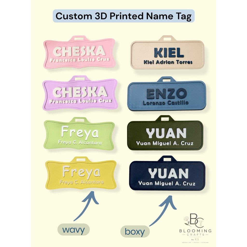 [BC] FAST SHIPPING - Customized Personalized Name Tag | 3D Printed ...