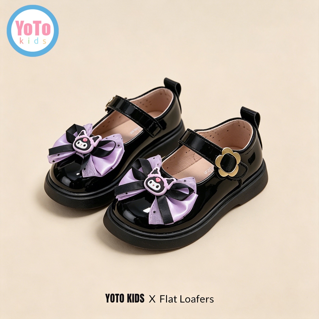YOTOKIDS Slippers For Kids Girls Princess Flat Shoes with Pearl Bowknot ...