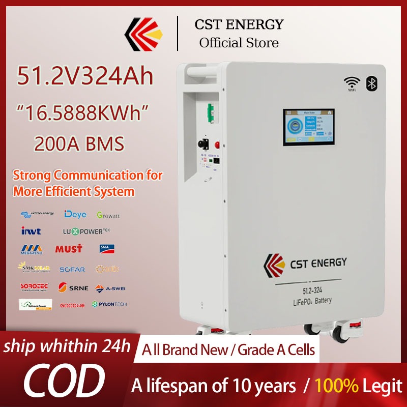 CST Energy 48V 324Ah LiFePO4 Lithium Battery,Floor Standing Battery ...