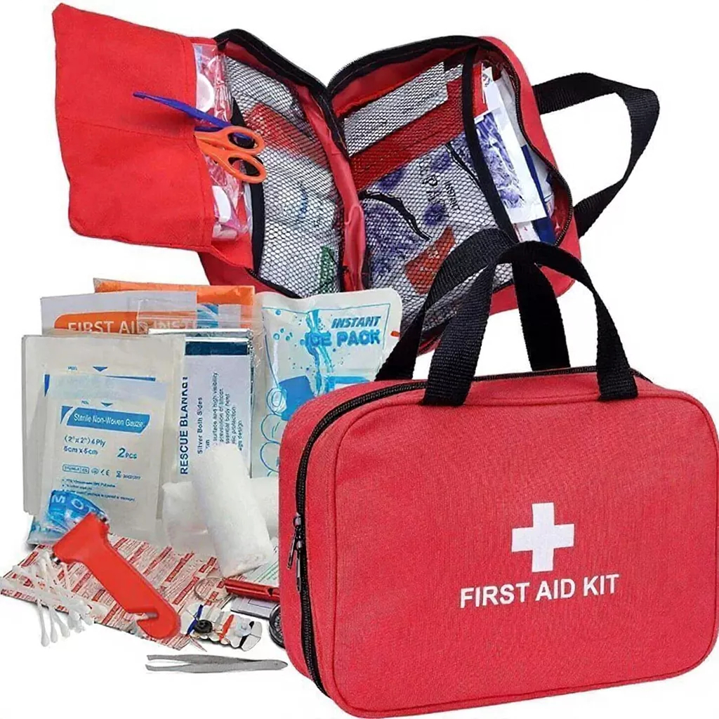 252Pieces/25 types Emergency First Aid Kit With Portable Survival First ...