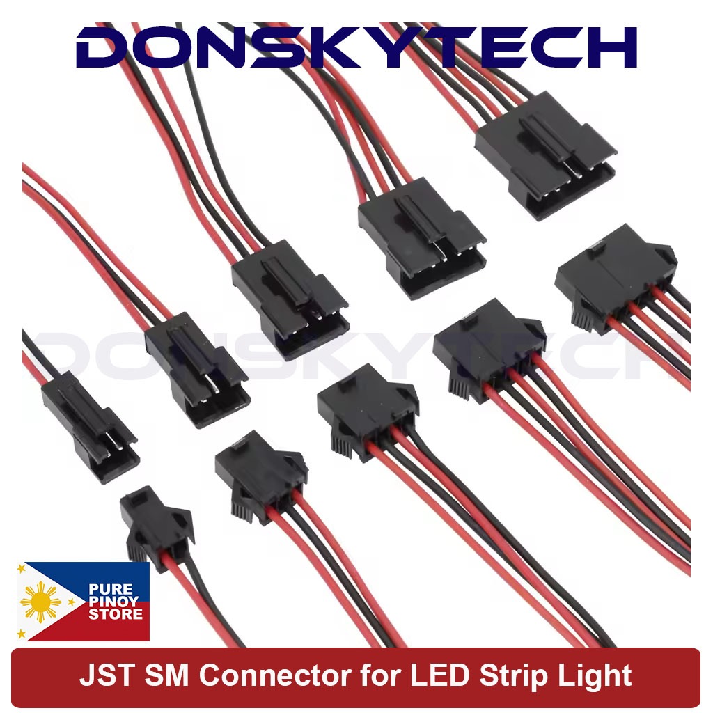 1Pair JST SM Connector LED Strip Plug for RGB RGBW LED Light Lamp ...