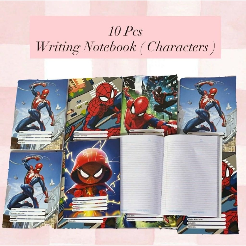 writing notebook caracter for boy random design(hindi spiderman ...