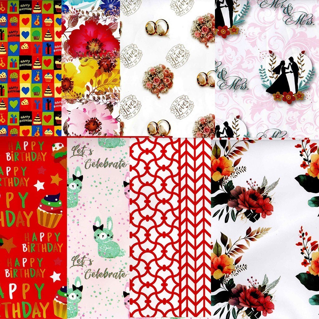 10PCS/PER PACK PAPER COATED GIFT WRAPPER ALL OCCASION | Shopee Philippines