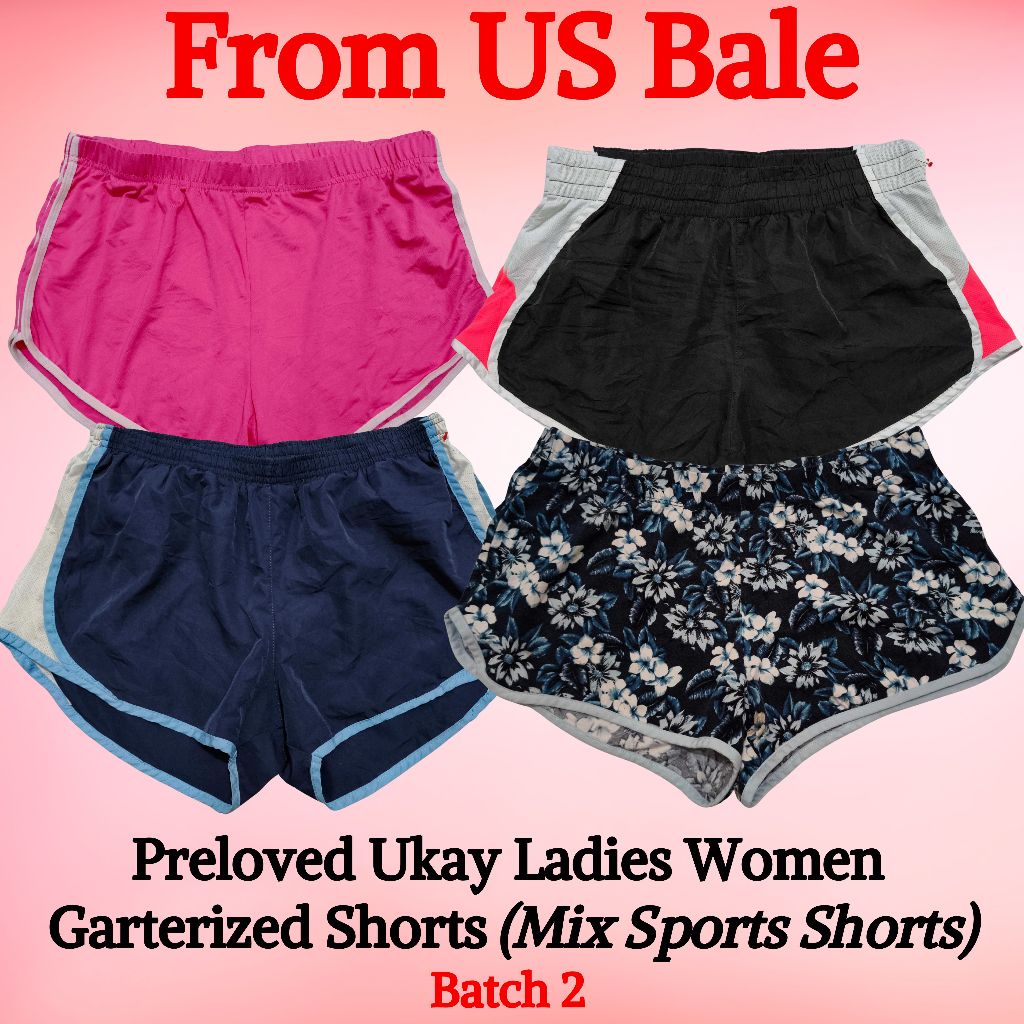 Preloved Ukay Ladies Women Garterized Shorts Mix Sports Shorts From US ...