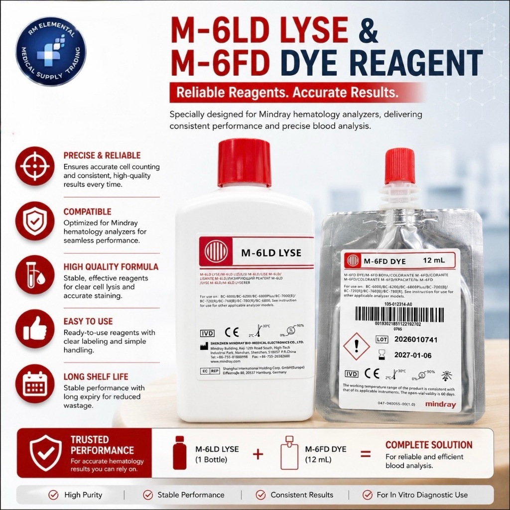 MINDRAY M-20, 30CFL LYSE, M-52 DIFF LYSE, M-52LH LYSE 500ML, M-6LD Lyse ...