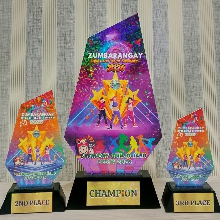Zumba Dance competition Customized 5mm sintra Plaque/trophy | Shopee ...