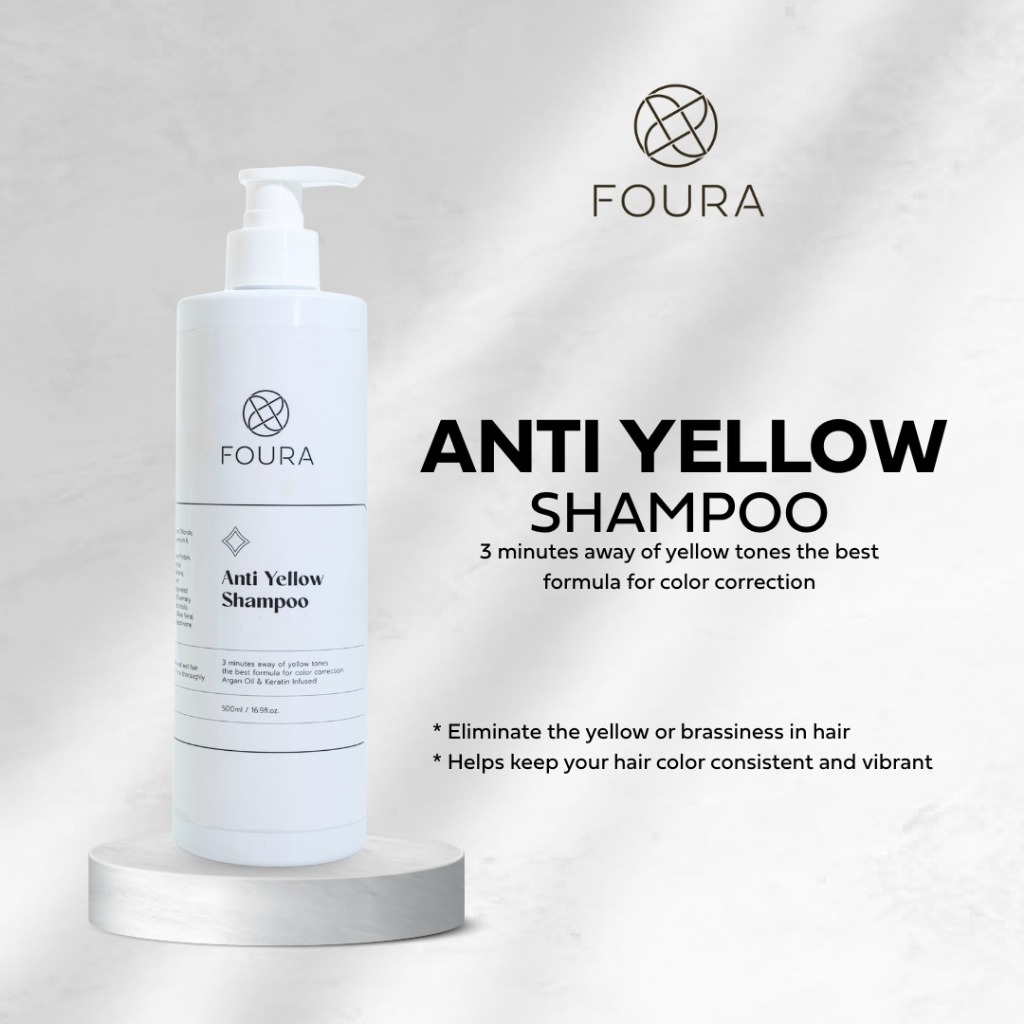 FOURA Anti-Yellow Shampoo for Blonde, Bleached & Colored Hair | Purple ...