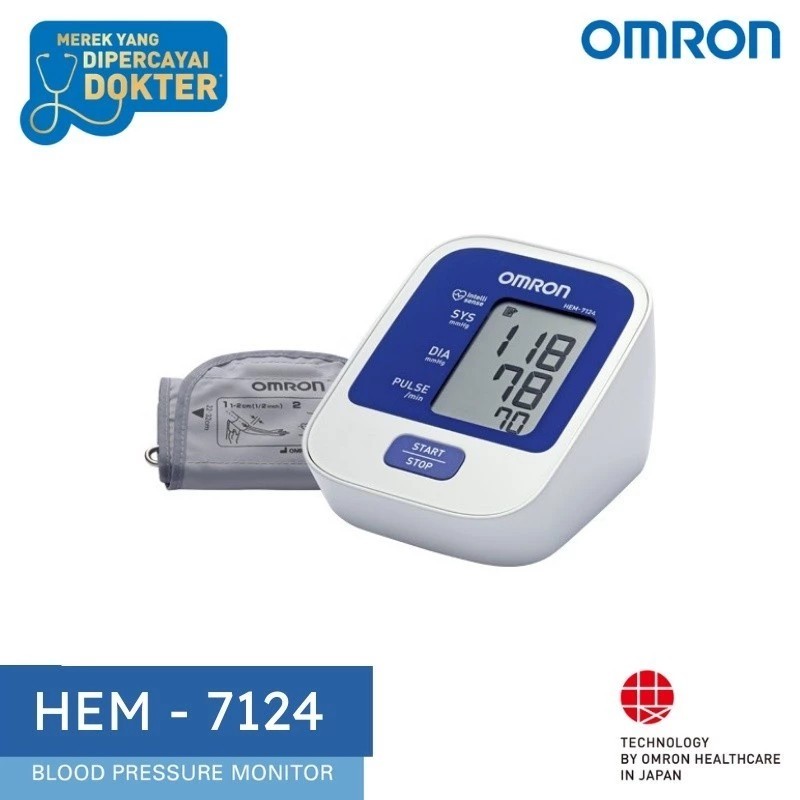 OM Blood Pressure Monitor HEM-7124 【5 years warranty】Bp Blood Pressure ...