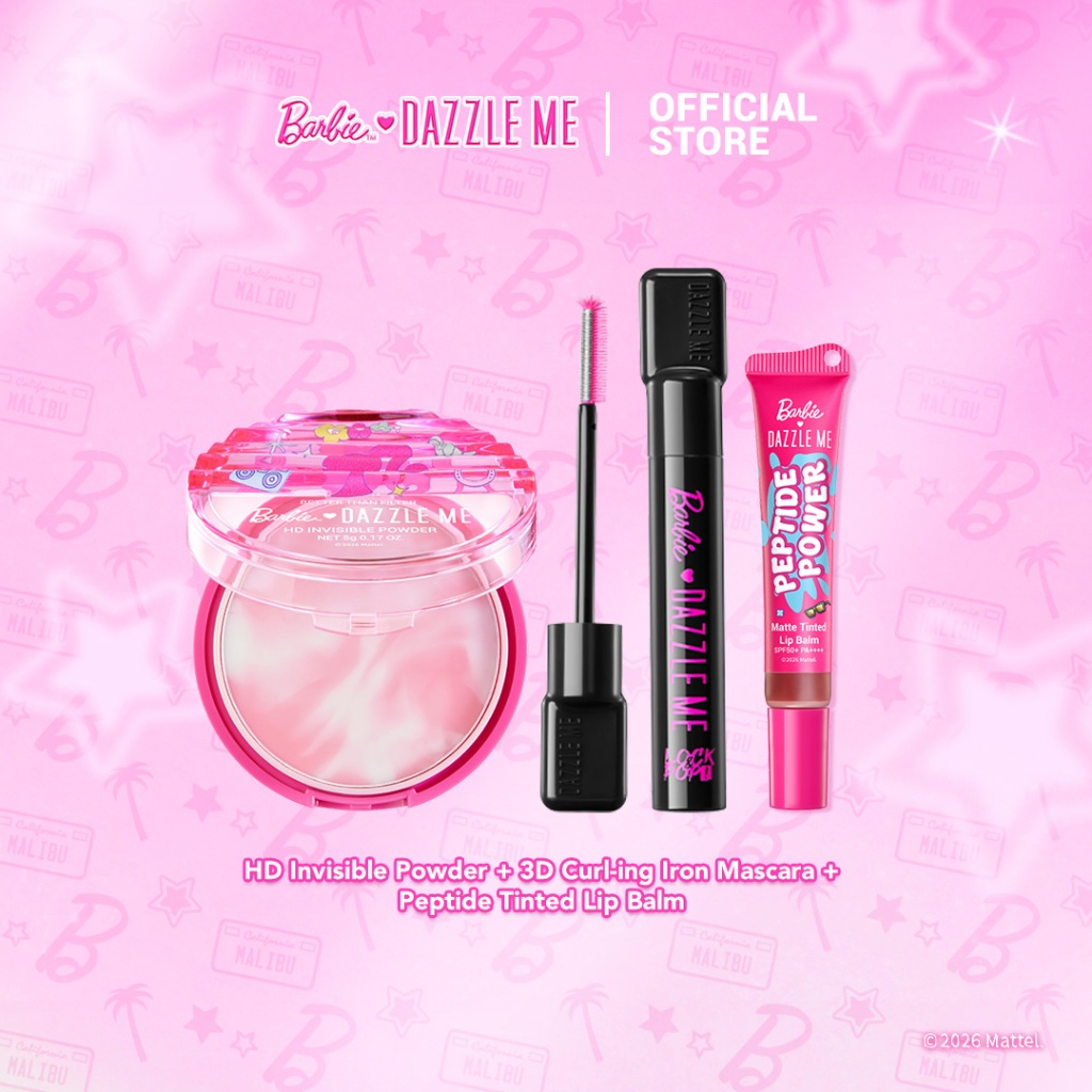 Limited Edition | DAZZLE ME X Barbie Everyday Set | HD Powder + Curl ...